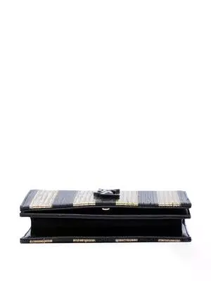 Saint Laurent 2018 Metallic Striped Fabric Monogram Kate Crossbody Bag