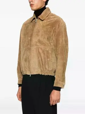 ARMA Maddox Suede Zip-up Jacket - Neutrals
