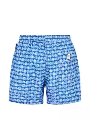 Fedeli Elephant-print Swim Shorts
