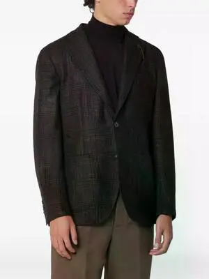 SANTANIELLO Check-pattern Wool Blazer