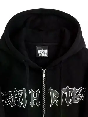 DEATH RITES Script Zip-up Hoodie - Black