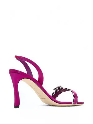 Manolo Blahnik Sumbasan Crystal-buckle Sandals