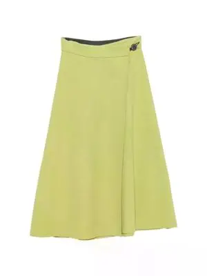 NIU Button-fastening Midi Skirt - Green