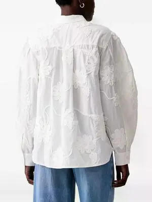 ROTATE BY BIRGER CHRISTENSEN Corded-lace Puff-sleeve Shirt