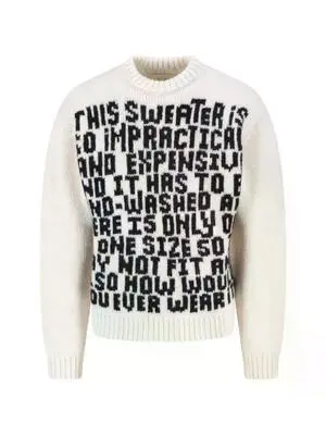 ERL Intarsia-knit Sweater - White