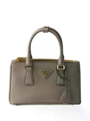 Prada Galleria Mini Saffiano Leather Bag - Grey