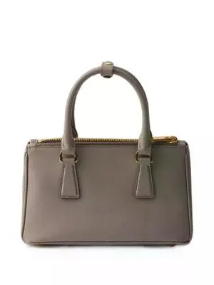 Prada Galleria Mini Saffiano Leather Bag - Grey