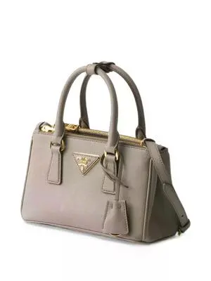 Prada Galleria Mini Saffiano Leather Bag - Grey