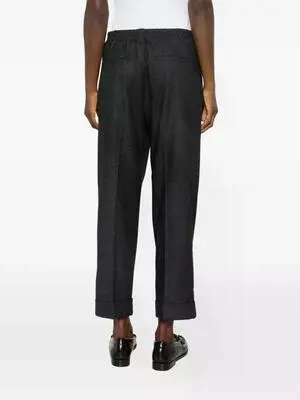 Closed Elasticated-waistband Trousers