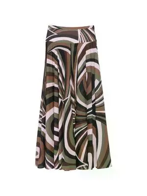 Emilio Pucci Iride-print Maxi Skirt - Green