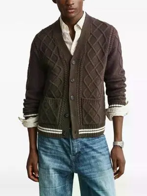 Gant Cable-knit Wool Cardigan