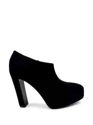 GUGLIELMO ROTTA Suede-effect Platform Pumps - Black