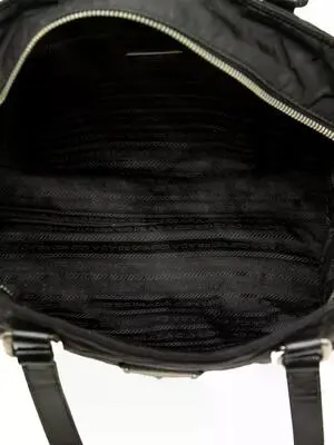 Prada 2013-2026 Saffiano Trimmed Tessuto Tote Bag