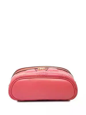 Gucci 2016-2026 Mini Gg Marmont Matelasse Calfskin Top Handle Vanity Chain Bag Satchel - Pink