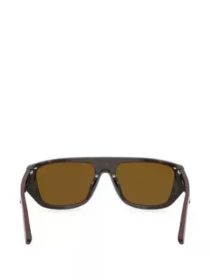 SCUDERIA FERRARI Tortoiseshell-effect Rectangle-frame Sunglasses - Brown