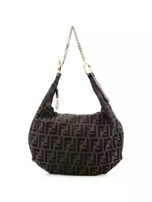 Fendi Chef Chain Zucca Canvas Medium Hobo Bag