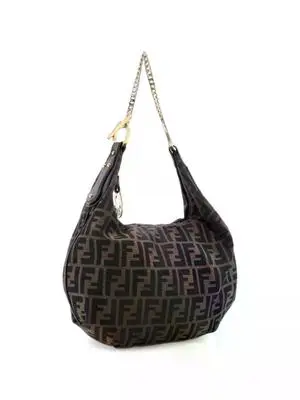 Fendi Chef Chain Zucca Canvas Medium Hobo Bag