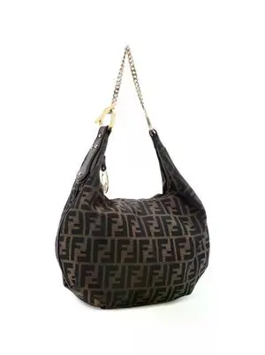Fendi Chef Chain Zucca Canvas Medium Hobo Bag
