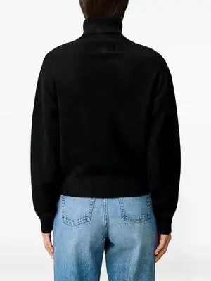 Claudie Pierlot Zip-neck Knitted Cardigan