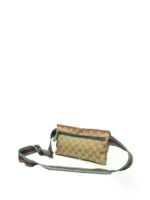 Gucci 2000-2015 Gg Canvas Web Double Pocket Belt Bag - Neutrals