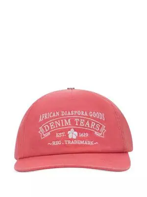 DENIM TEARS Adg Stamp Cap - Red