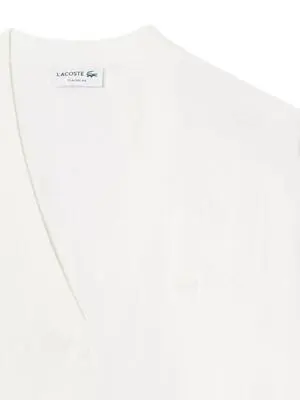 Lacoste Ribbed-knit V-neck Cardigan