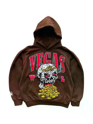 WARREN LOTAS Graphic-print Drawstring Hoodie - Brown