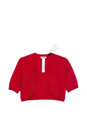 TWINSET Short-sleeve Cropped Cardigan - Red