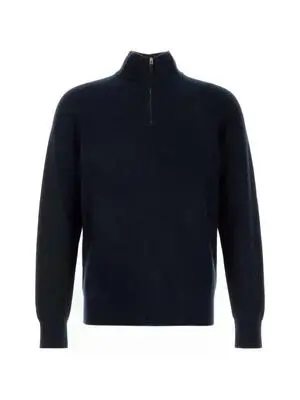 Zegna Quarter-zip Cashmere Sweater - Blue