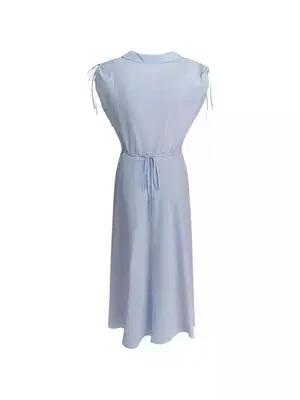 INES DE LA FRESSANGE PARIS Striped Seersucker Midi Dress