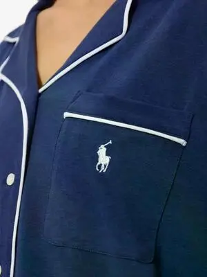 Polo Ralph Lauren Logo-embroidered Contrast-trim Pajama