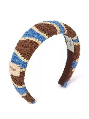 Fendi Crochet-knit Wave Headband
