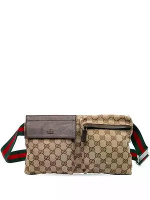 Gucci 2000-2015 Gg Canvas Web Double Pocket Belt Bag