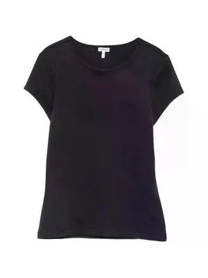 Loewe Anagram-embroidered Bow-detail T-shirt Blue