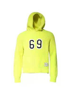 Dolce & Gabbana 69-patchwork Ribbed Hoodie