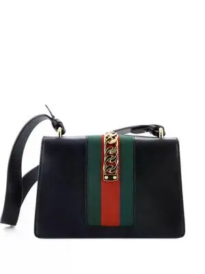 Gucci Sylvie Leather Small Shoulder Bag - Black