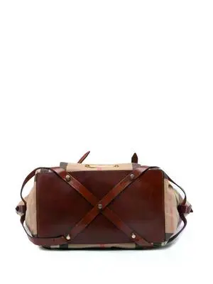 Burberry 2000-2017 Small House Check Canvas Bridle Salisbury Tote Bag