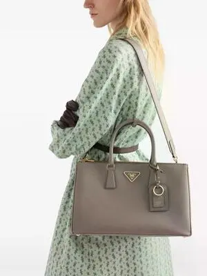 Prada Galleria Large Saffiano Leather Bag - Grey