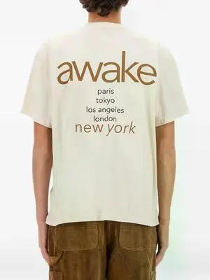 AWAKE NY Logo-print T-shirt - Neutrals