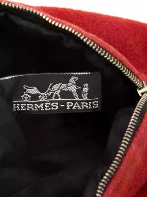 Hermès 20th Century Wool Bolide Pouch