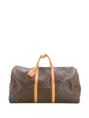 LOUIS VUITTON Keepall Bag Monogram Canvas 60 Travel Bag - Brown