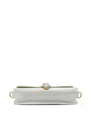 Dior 2022 Leather East West Bobby Crossbody Bag - White