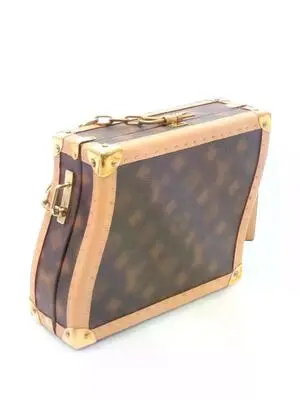 LOUIS VUITTON 2021 Clutch Box Wavy Mosaic Monogram Shoulder Bag