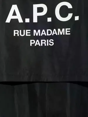 A.p.c. Kim Logo-print Parka Coat - Black