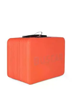BUSCAR 1 Logo-print Ribbed Suitcase - Orange