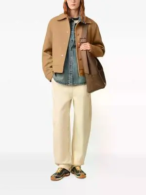 AMI Paris Button-down Wool And Cashmere Jacket - Neutrals