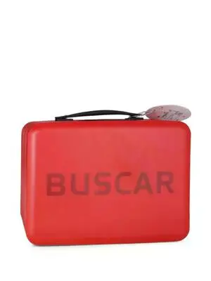 BUSCAR 1 Logo-print Ribbed Suitcase - Red