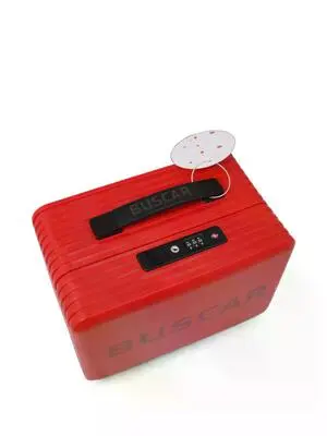 BUSCAR 1 Logo-print Ribbed Suitcase