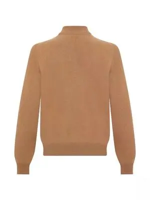 Fedeli Quilted-panel Zip-up Cardigan - Neutrals