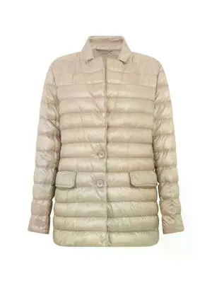 Herno Quilted Button-up Jacket - Neutrals